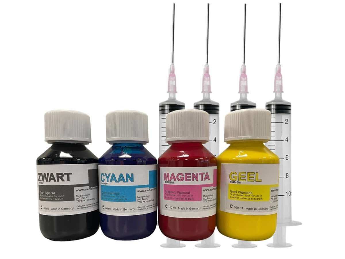 Pigment refill inkt Brother LC3217-LC3219-LC3237-LC3239 set van 4 ...